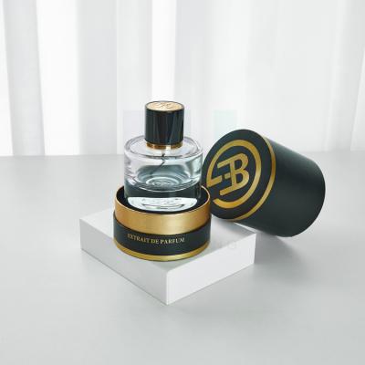 China Clear Glass Perfume Bottle with Screen Printing and Magnetic Cap Available in 50ml and 100ml with Free Samples for sale