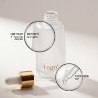 China 30ml Frosted Glass Dropper Bottle Leak Proof Cap OEM Custom Color for Beard Oil for sale