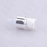 China Pp Cosmetic Treatment Pump Spray Pump With Cap , 18/410 Silver Aluminum Cream Pump for sale
