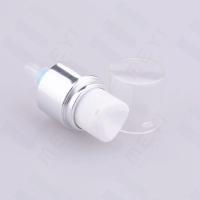 China Pp Cosmetic Treatment Pump Spray Pump With Cap , 18/410 Silver Aluminum Cream Pump for sale