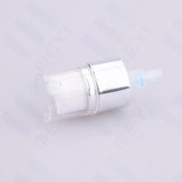 China Pp Cosmetic Treatment Pump Spray Pump With Cap , 18/410 Silver Aluminum Cream Pump for sale