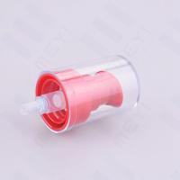 China 20/400 Outer Spring Red Plastic Cosmetic Cream Pump , Airless Makeup Pump for sale