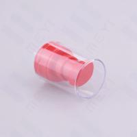 China 20/400 Outer Spring Red Plastic Cosmetic Cream Pump , Airless Makeup Pump for sale