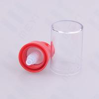 China 20/400 Outer Spring Red Plastic Cosmetic Cream Pump , Airless Makeup Pump for sale
