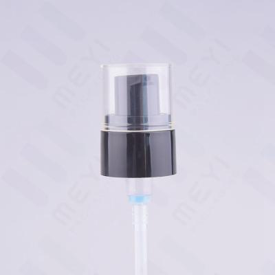 China Black Plastic Screw Cap 18/410 Makeup Foundation Pump With AS Dustcap for sale