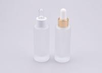China 30ml Cylindrical Frozen Color Pipette Empty Tincture Bottles for sale