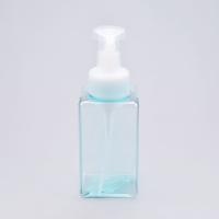 China Reusable 0.4cc 450ml Blue Translucent Soap Dispenser Refill Bottle for sale