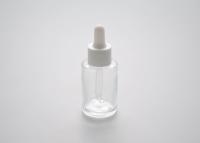 China 20/410 Essential Oil Pump Bottle Flat Shoulder 30ml Glass Dropper Bottles for sale