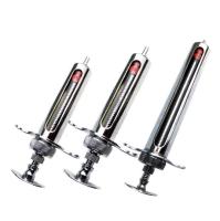 China Stainless Steel Luer Lock Metal Veterinary Syringe 10ml Cattle Injection Needles for sale