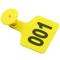China Veterinary CMYK Cow Ear Tags Plastic 74mm Farm Copper Head Livestock for sale