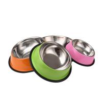 China LOGO Printing 200ml Non Spill Dog Bowl 15.2cm Rubber Food Bowl for sale