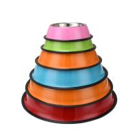 China LOGO Printing 200ml Non Spill Dog Bowl 15.2cm Rubber Food Bowl for sale