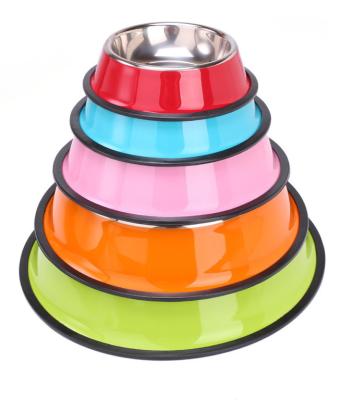 China LOGO Printing 200ml Non Spill Dog Bowl 15.2cm Rubber Food Bowl for sale