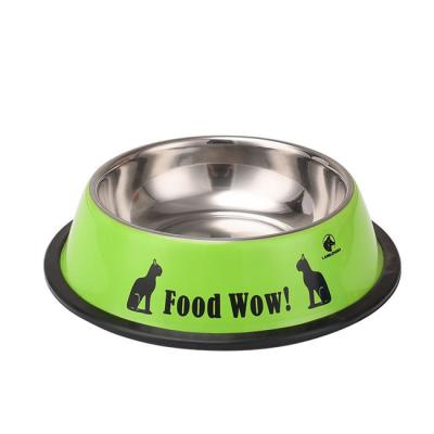 China Multi Color 2200ml Pet Feeder Bowl 6.4cm No Spill Dog Bowl for sale