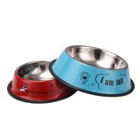 China Multi Color 2200ml Pet Feeder Bowl 6.4cm No Spill Dog Bowl for sale