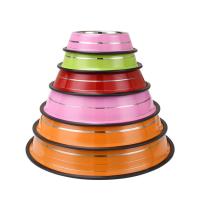 China Anti Skid 2500ml Rubber Dog Food Bowl Pet Stainless Steel for sale