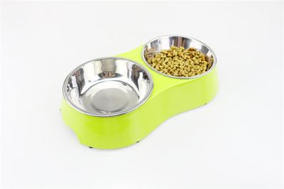 China Raised Sus304 Raised Pet Feeder Bowl PFB Double Wall Dog Bowl for sale