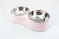 China Raised Sus304 Raised Pet Feeder Bowl PFB Double Wall Dog Bowl for sale