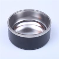 China Non Slip 32oz Pet Feeder Bowl Sus304 Double Wall Stainless Steel Dog Bowl for sale