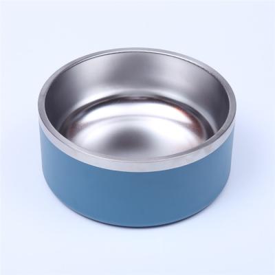 China Feeding 64oz Dog Travel Water Bowl Sus304 Rubber Dog Bowl for sale