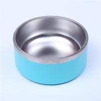China Feeding 64oz Dog Travel Water Bowl Sus304 Rubber Dog Bowl for sale