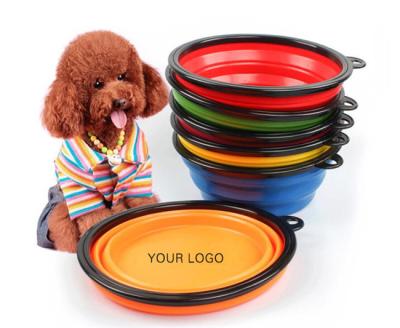 China Large 80g Pet Feeder Bowl 1100ml Collapsible Water Bowl for sale