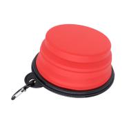 China Foldable 450ml Collapsible Dog Water Bowl 66g Dog Bowl With Rubber Base for sale