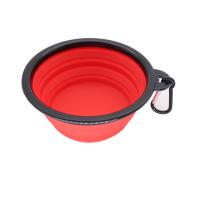 China Foldable 450ml Collapsible Dog Water Bowl 66g Dog Bowl With Rubber Base for sale