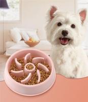 China Chock Preventing Slow Down Dog Bowl PVC Phthalate Slow Feeder Puppy Bowl for sale