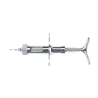 China Veterinary 2ml Stainless Steel Plunger Syringe Automatic Injector for sale