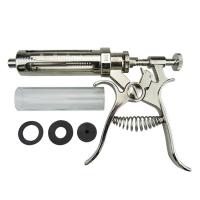 China Veterinary 20ml Pistol Grip Syringe Cattle CS-126 Roux Revolver Syringe for sale