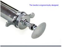 China Copper 20ml Veterinary Metal Syringe 9.5cm Luer Lock Metal for sale