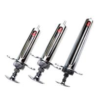 China Poultry 30ml Reusable Metal Syringe 15CM Animal Injection Syringe for sale