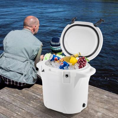 China Rotomolded 25QT Round Cooler Box 55cm Car Ice Bucket for sale
