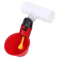 China Plastic PP Tee Water Drinking Dispenser Heat Resistance For Quail Pigeon for sale