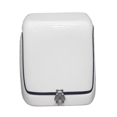 China 67L White Color Fiberglass Motorcycle Food Delivery Box Pizza Delivery Box with Locks and Keys for sale