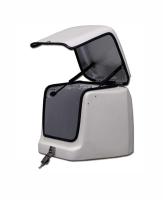 China 67L White Color Fiberglass Motorcycle Food Delivery Box Pizza Delivery Box with Locks and Keys for sale