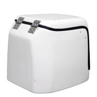 China 67L White Color Fiberglass Motorcycle Food Delivery Box Pizza Delivery Box with Locks and Keys for sale