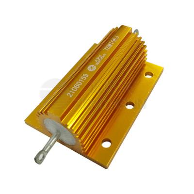 China 75W Gold Aluminum Housed Braking Resistor Wirewound LED Load 5% Tolerance for sale
