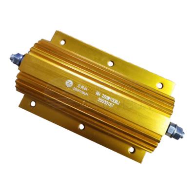 China 250W Gold Aluminum Clad Resistor Wire Wound High Power Led Load for sale