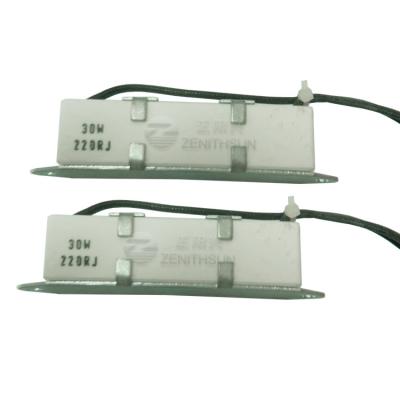 China 30W 220R Ceramic Cement Resistor Low Inductance Wire Wound Power for sale