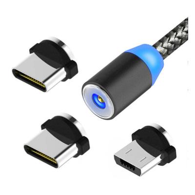 China High Quality Nylon Magnetic USB Cable 3 In 1 Magnetic Data Cable LED Light No Reviews Yet  Electromagnetic Compliance for sale