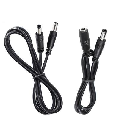 China 12V Dc Power Extension Cable 5.5 X 2.1mm Male To Female Jack 1m DC Power Extension Cable For CCTV Camera for sale