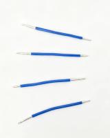 China Blue Double-Ended Tinned Electronic Wire / Pre-Tinned PCB Jumper Wire for sale