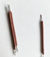 China Brown Double-Ended Tinned Electronic Wire / Pre-Tinned PCB Jumper Wire for sale