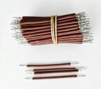 China Brown Double-Ended Tinned Electronic Wire / Pre-Tinned PCB Jumper Wire for sale
