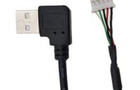 China Usb A With 5 Pin Jst Connector Ph 5-Pin To Usb A Male Right Angle 90 Degree Plug Cable for sale