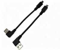 China Custom USB A Male Left Angle 90 Degree To Straight Mini B Cable Assembly for sale
