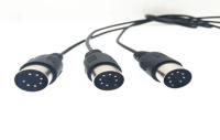 China Vehicle / Camera Custom Cable Assemblies 7 Pin Male Mini Din Connector for sale