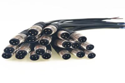 China IP67 / IP68 Waterproof Custom Cable Assemblies Circular Male M8 3 Pin Poles Cable for sale